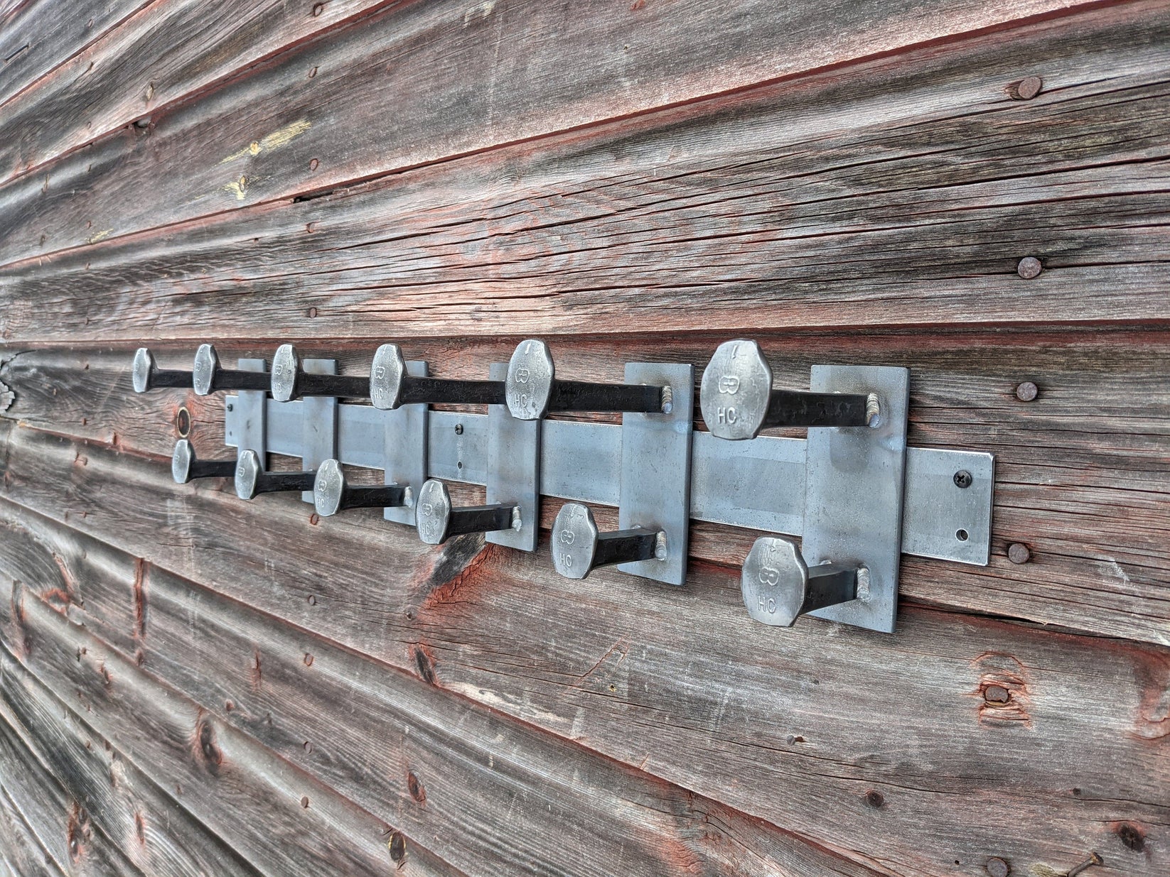 Double Railroad Spike Coat Rack – BrandValleyIron