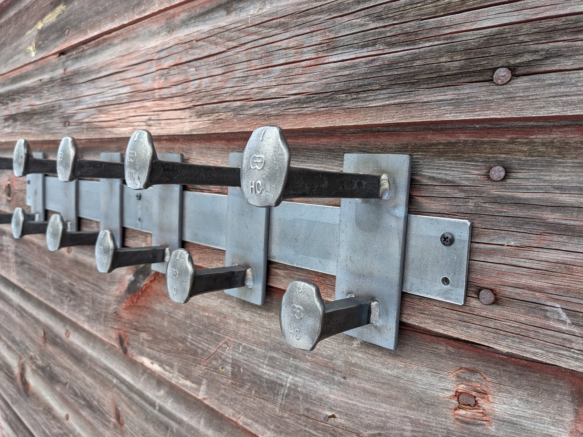 Double Railroad Spike Coat Rack – BrandValleyIron